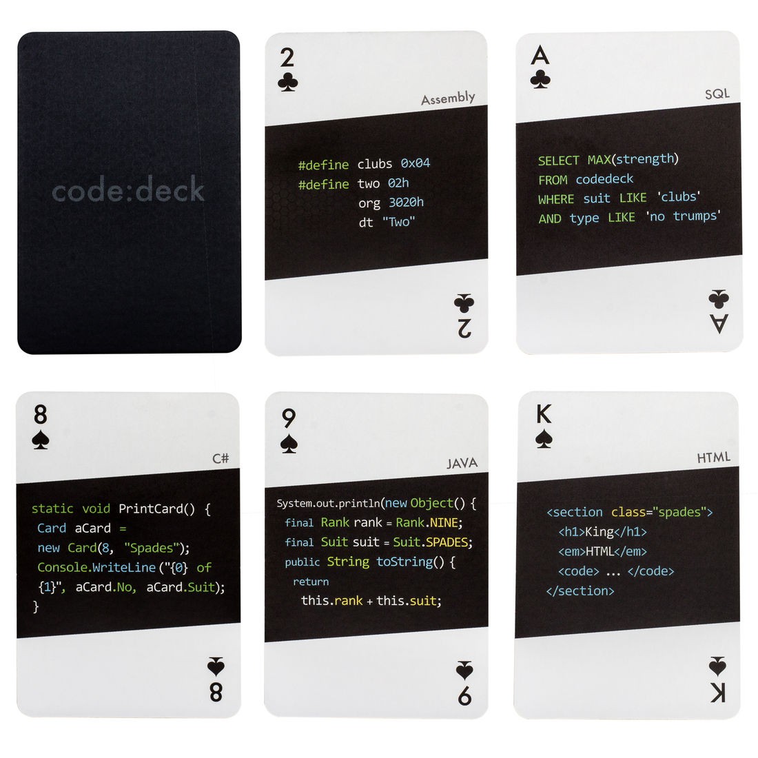 Kortspil med programmeringssprog. Køb gadget her.